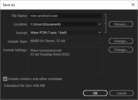 Creating podcasts using Audition