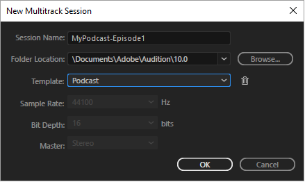 Creating podcasts using Audition