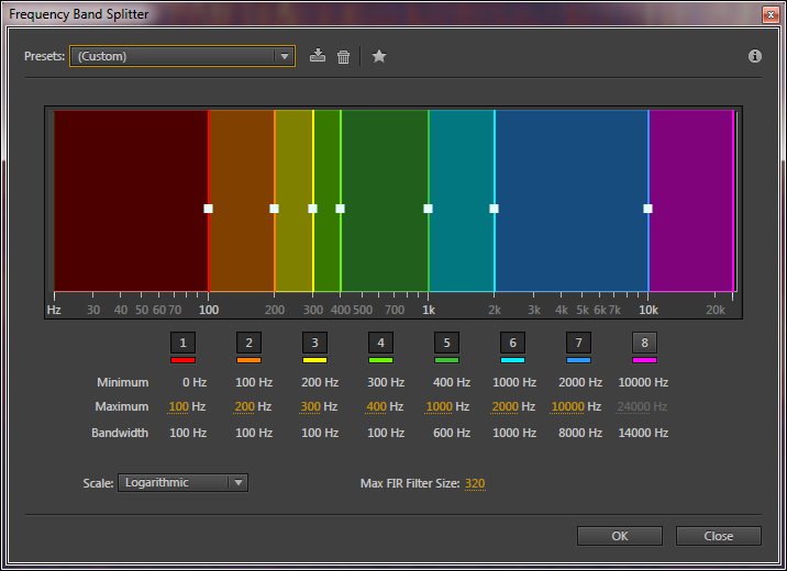 Learn how to use frequency Band Splitter