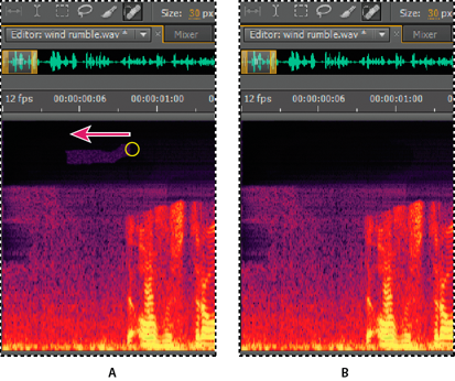 Selecting audio & audio ranges in Adobe audition