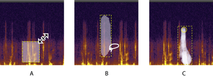 Selecting audio & audio ranges in Adobe audition