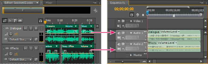 Using video applications alongside Adobe Audition
