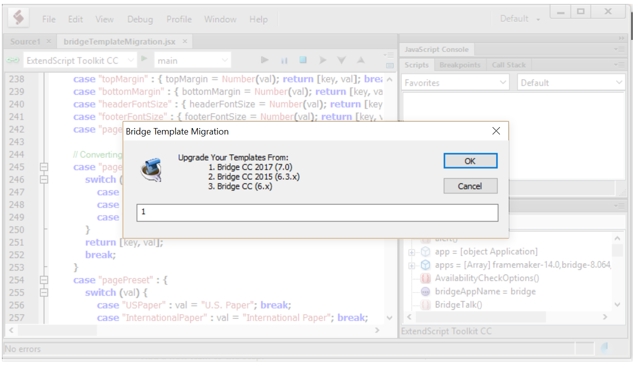 Migrate PDF content sheet templates from previous versions to Bridge CC ...