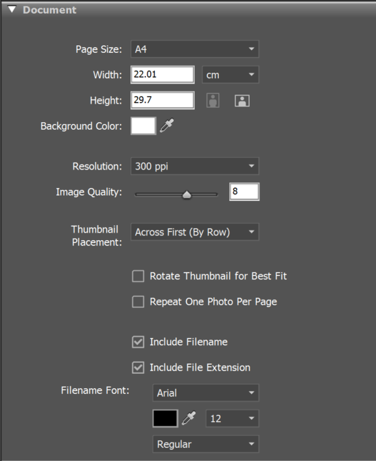 Create a PDF contact sheet in Output workspace