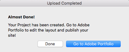 Use the Publish panel in Adobe Bridge to upload assets to Adobe Portfolio