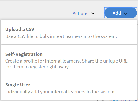 Set up users in Learning Manager