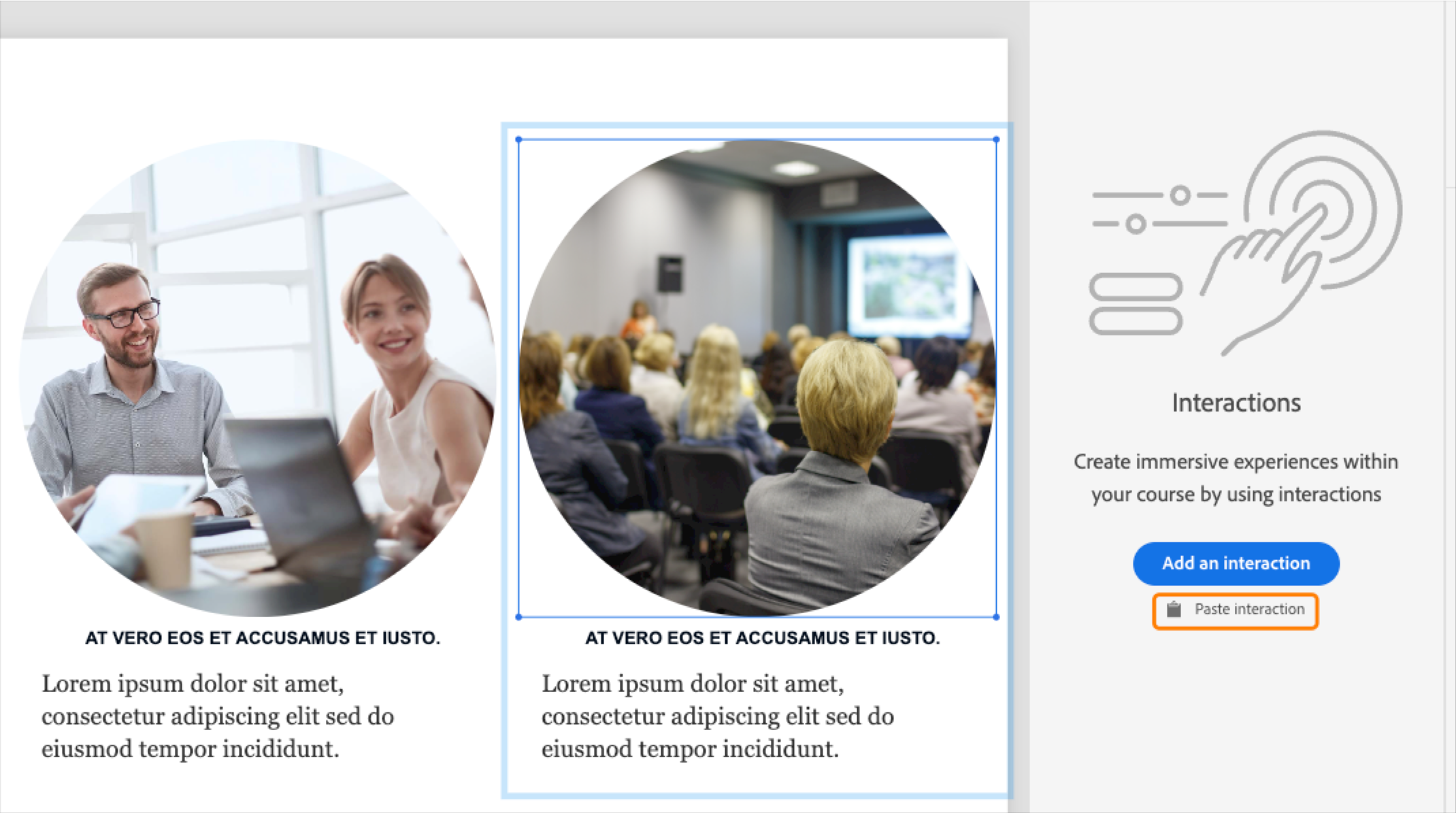 Interactions in Adobe Captivate