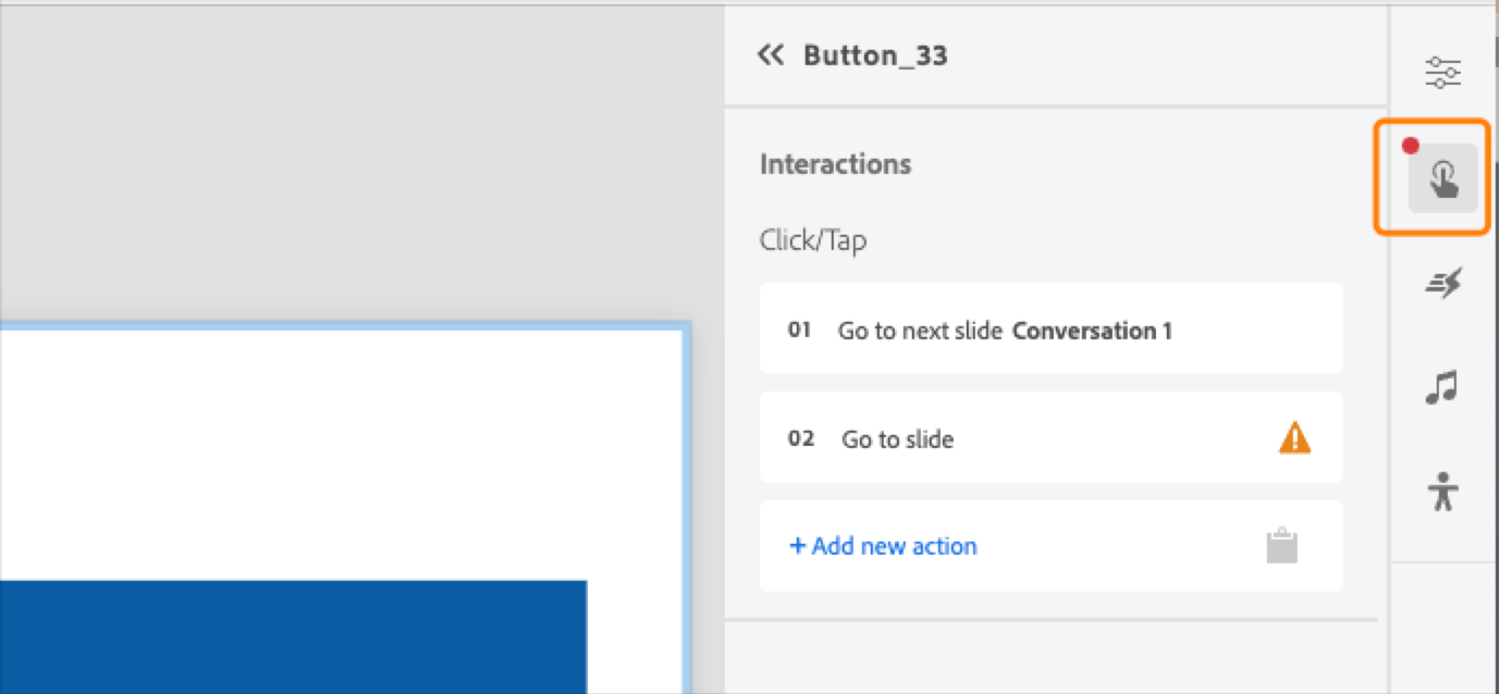 Interactions in Adobe Captivate