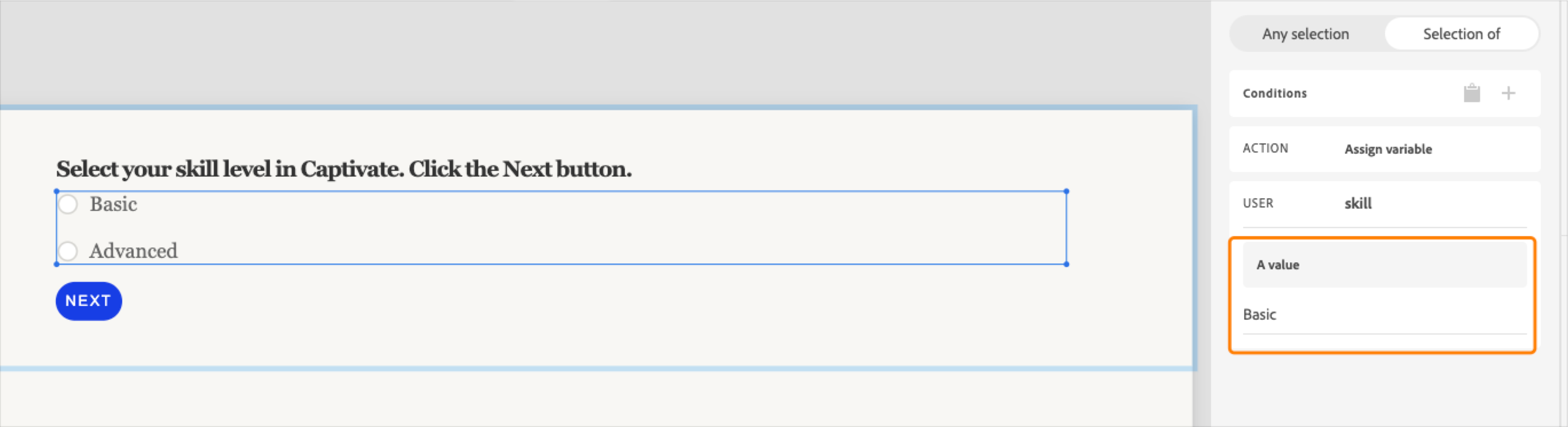 Interactions in Adobe Captivate