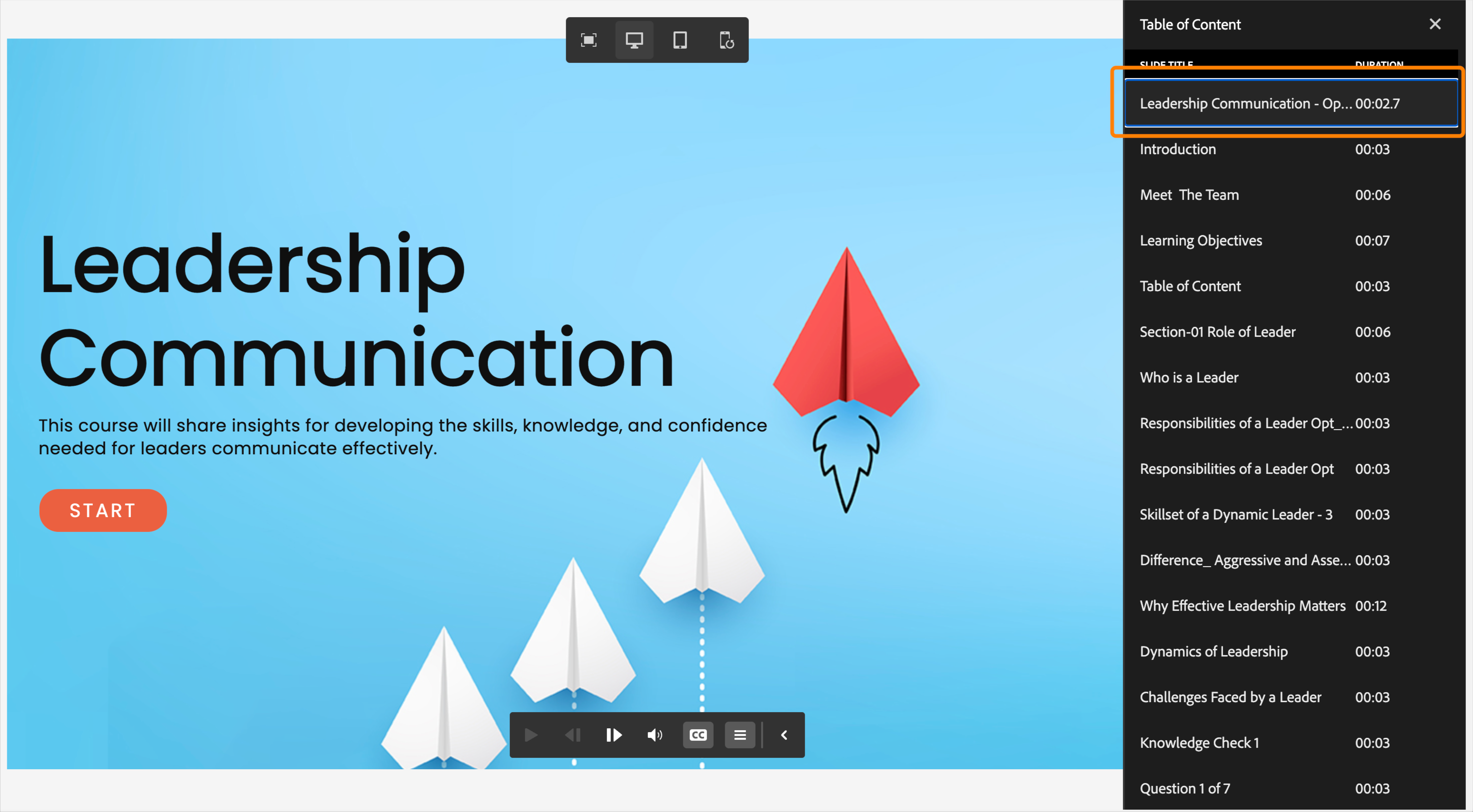 Create accessible eLearning content in Adobe Captivate