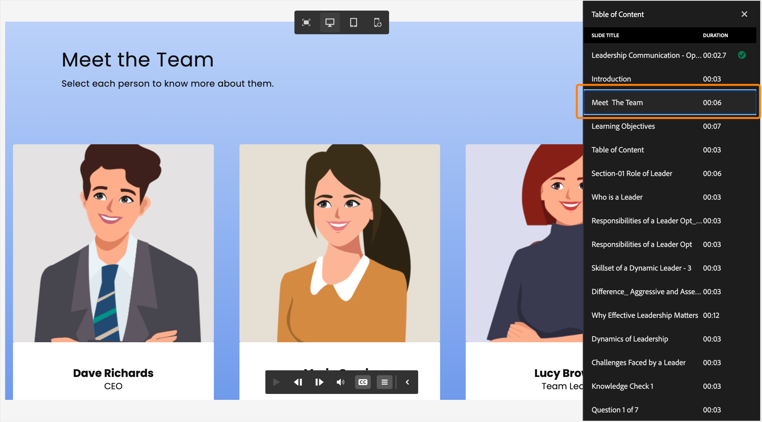 Create accessible eLearning content in Adobe Captivate