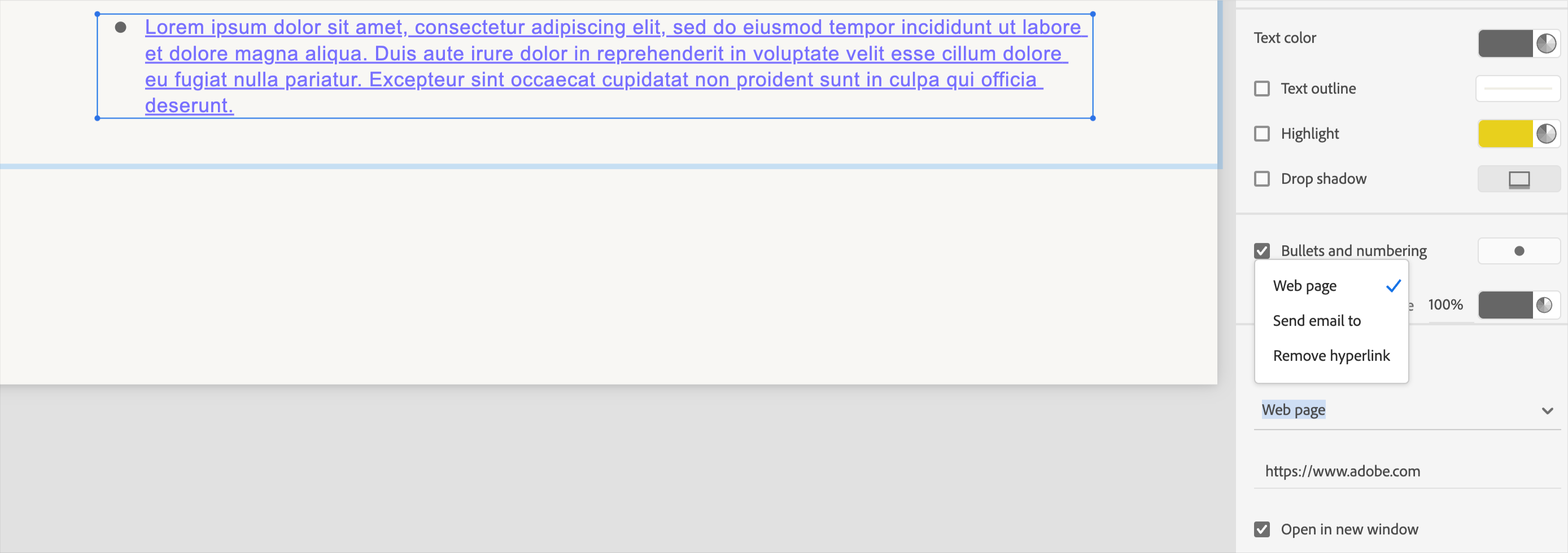Work with text in Adobe Captivate
