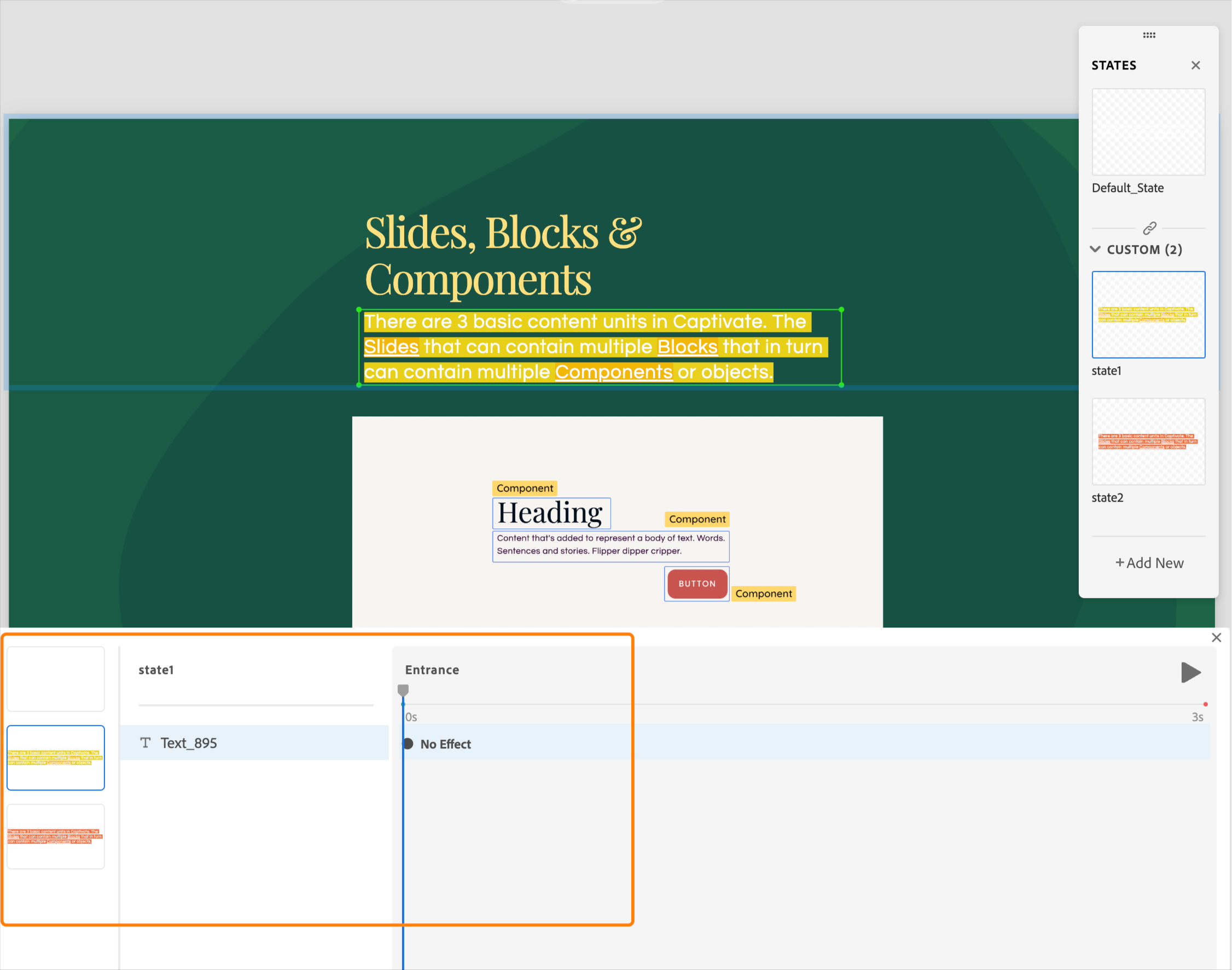 Animations in Adobe Captivate