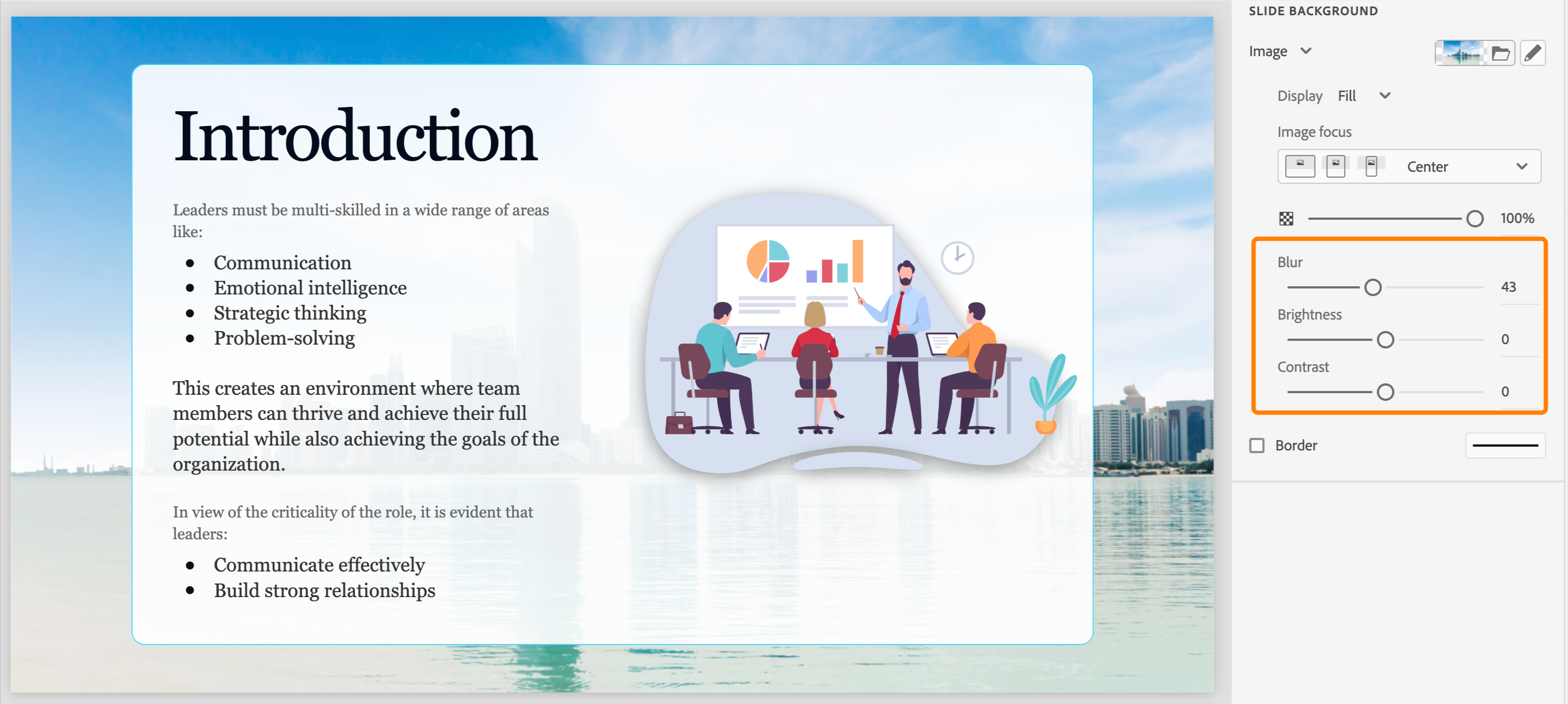 How to edit the background image on a slide in Adobe Captivate