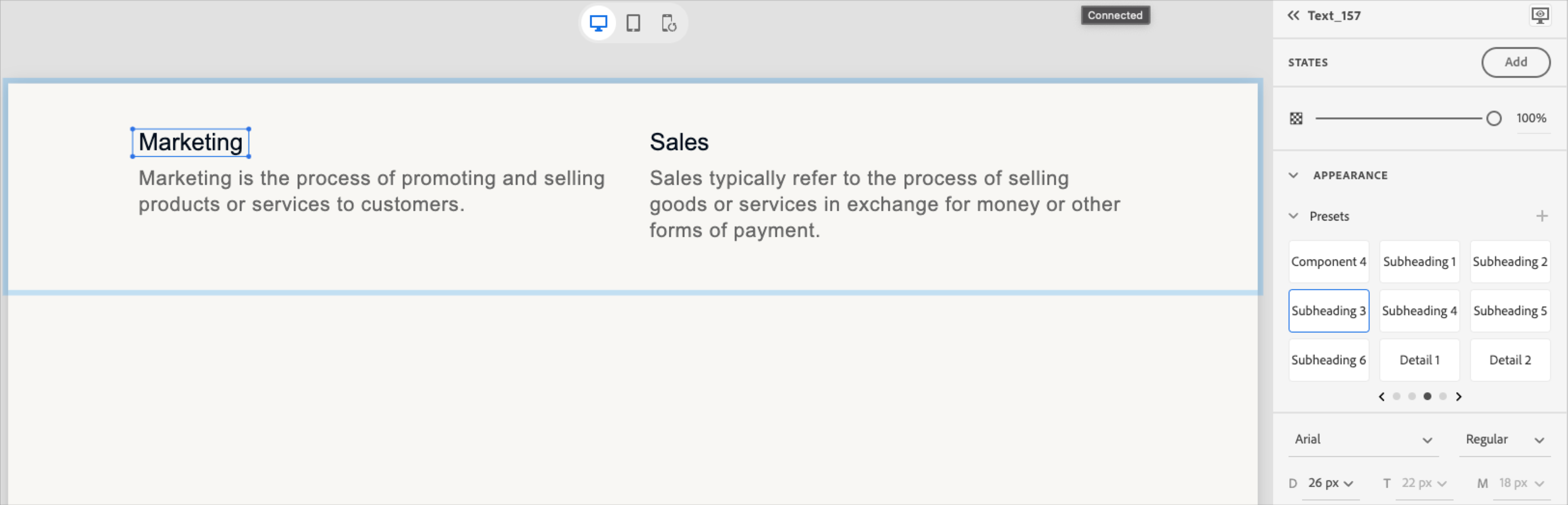 Work with text in Adobe Captivate