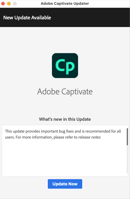 Adobe Captivate (12.1 update) Release Notes