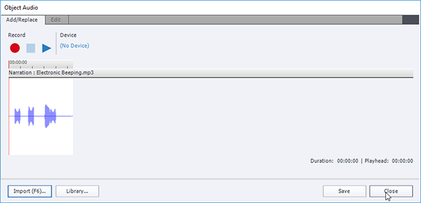 Add and edit audio in Adobe Captivate projects
