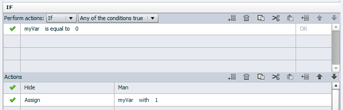 Captivate advanced actions