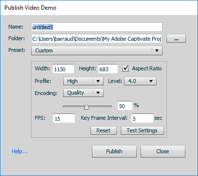 Create an Adobe Captivate video demo