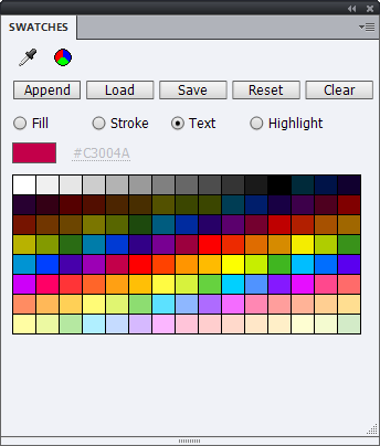 Work with swatches in Adobe Captivate