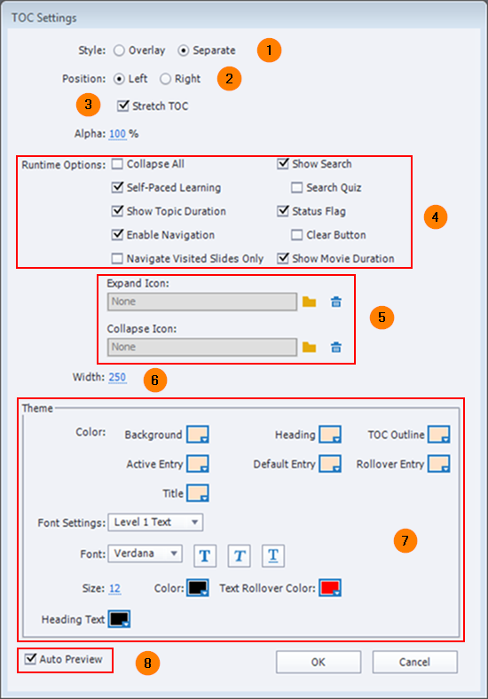 Create a table of contents (TOC) with Adobe Captivate