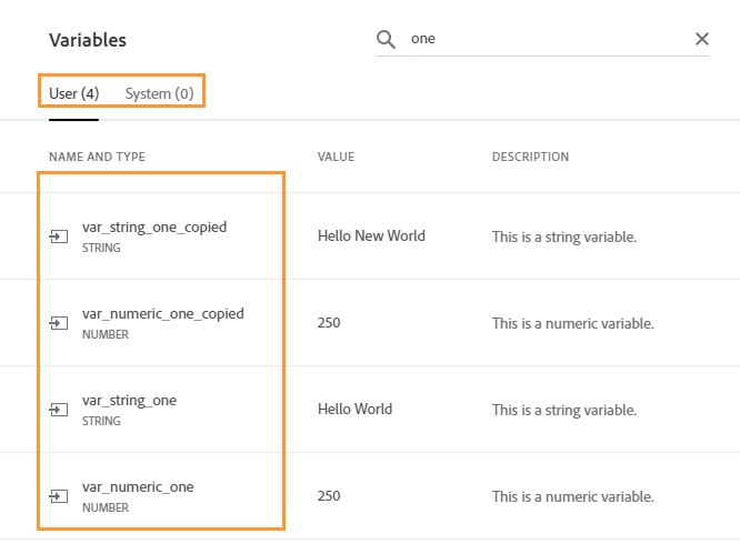 Variables and conditional actions
