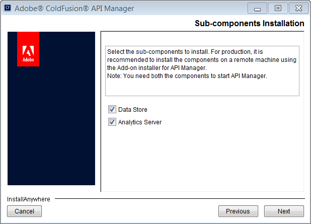 Installing ColdFusion 2016 API Manager