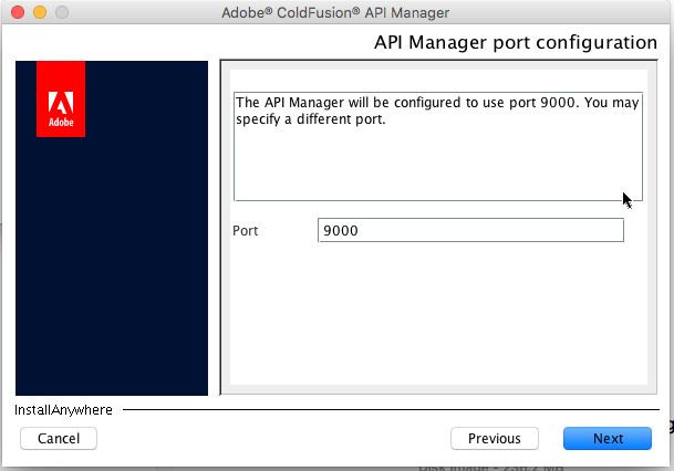 Installing ColdFusion 2016 API Manager