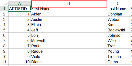 SpreadsheetSetColumnWidth