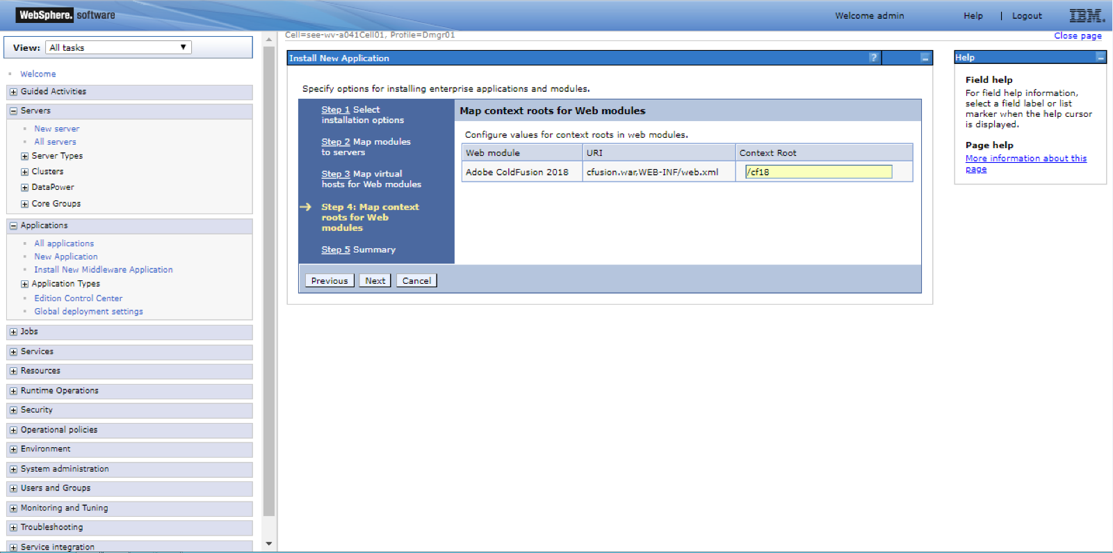 ColdFusion (2018 release) - Install JEE configuration