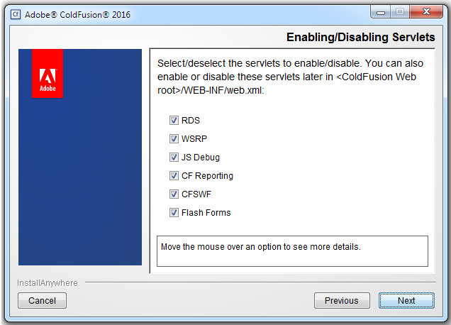 Install the server configuration