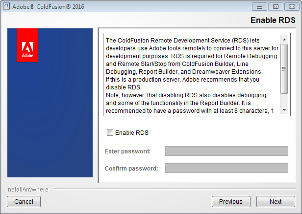 Install the server configuration