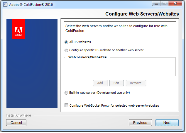 Install the server configuration