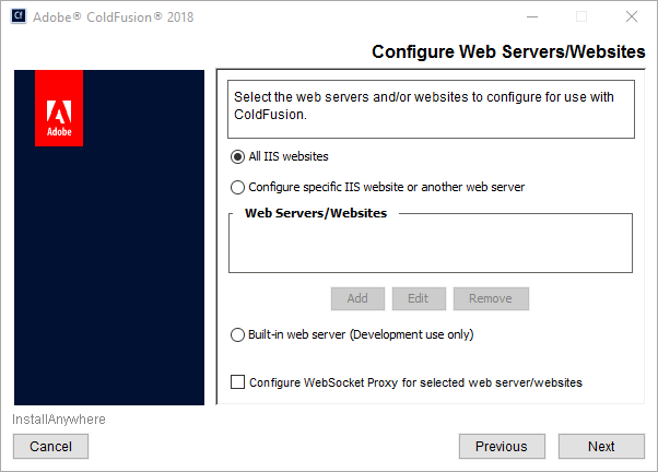 Install the server configuration
