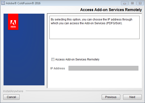 Install the server configuration