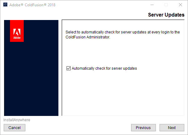 Install the server configuration