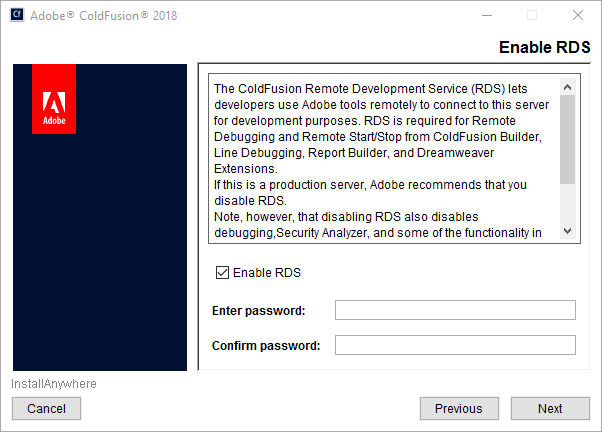 Install the server configuration