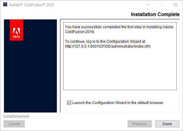 Install the server configuration