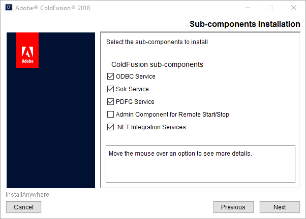 Install the server configuration