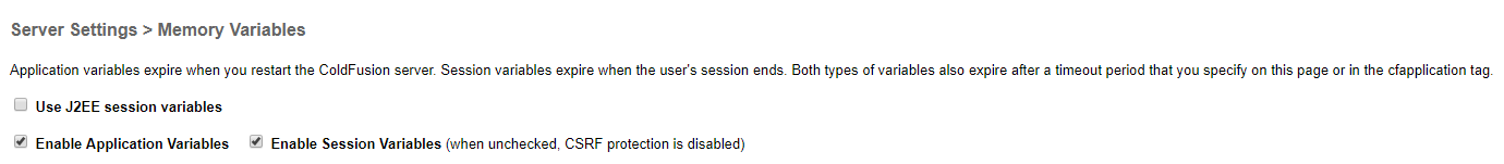 Differences between ColdFusion session and J2EE session management