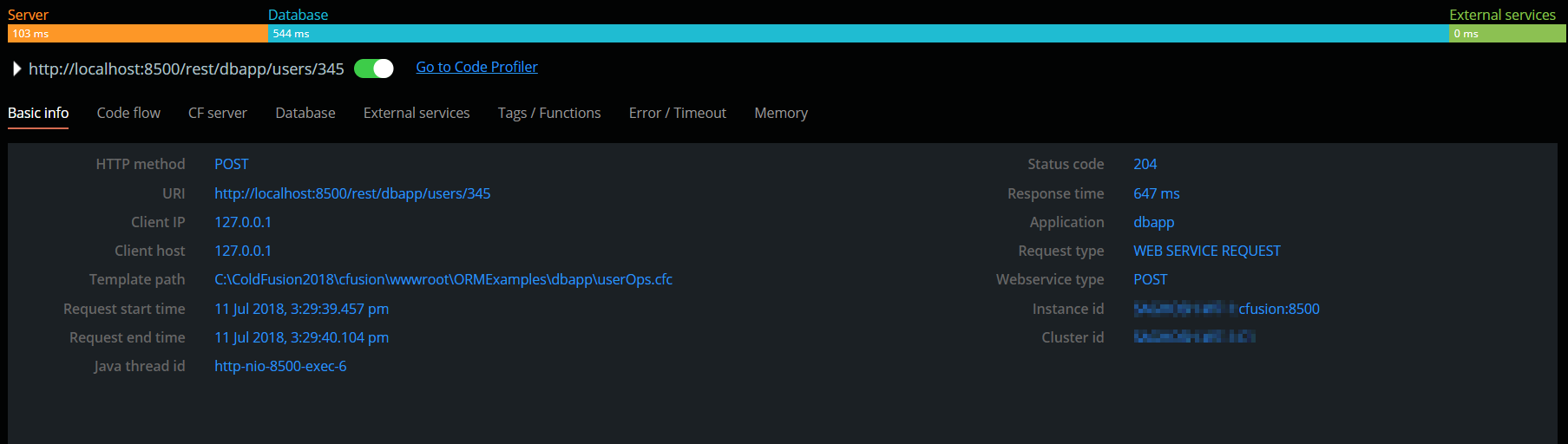 View incoming services