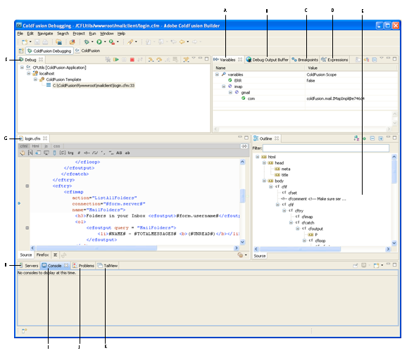 Debugging Perspective in ColdFusion Builder
