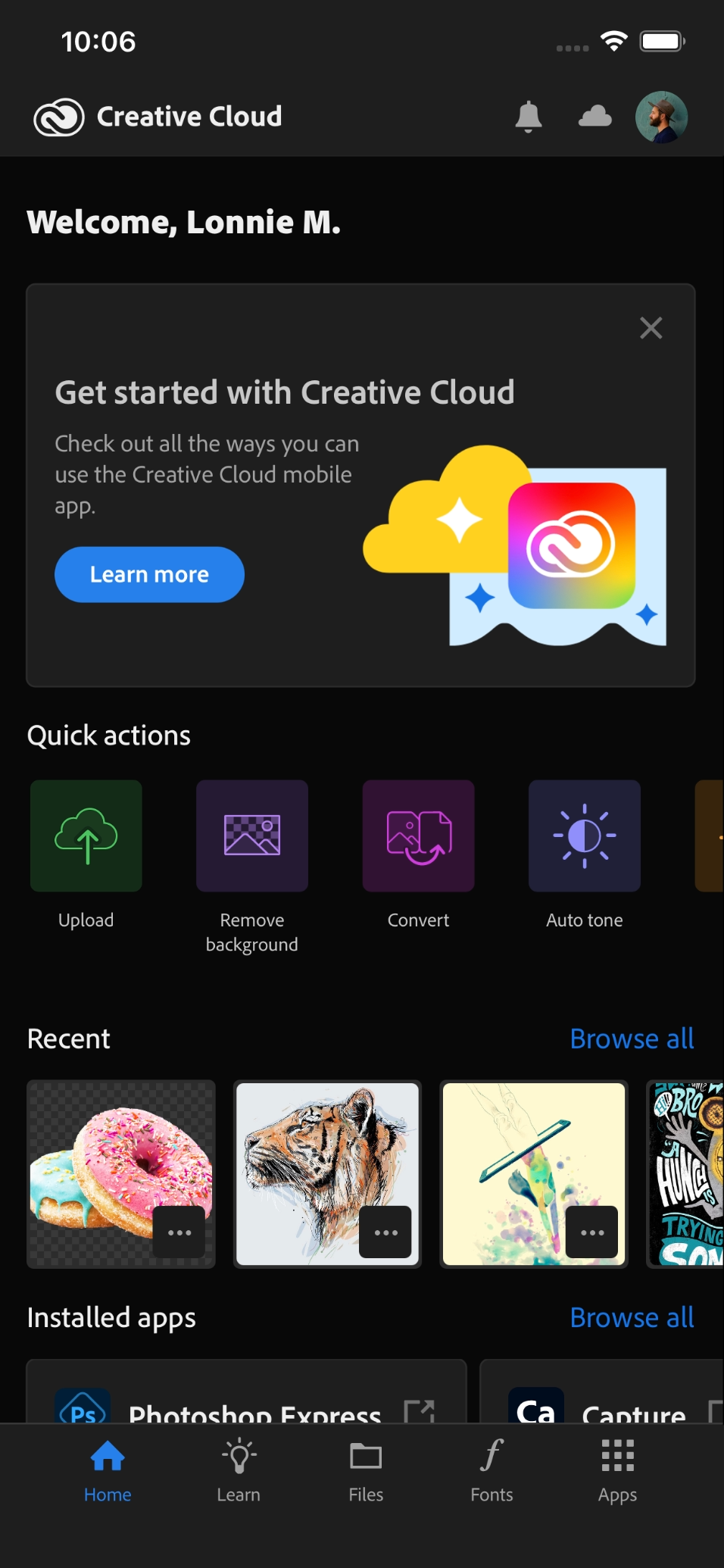 Adobe Creative Cloud for mobile