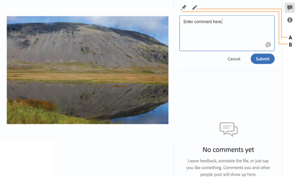 Share your work for commenting