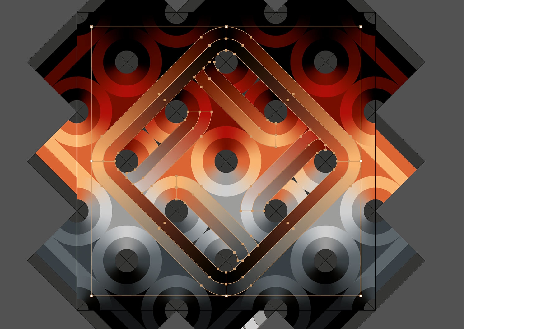 Create a complex, repeating design from tile patterns