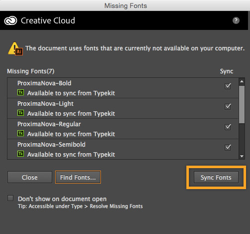 Resolve missing fonts with Typekit | Adobe Creative Cloud tutorials