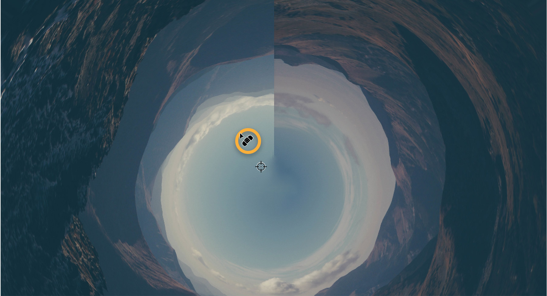 Use the Polar Coordinates filter to create circular images
