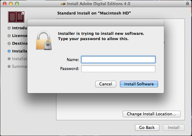 How to install Adobe Digital Editions 4.0 on Mac OS X