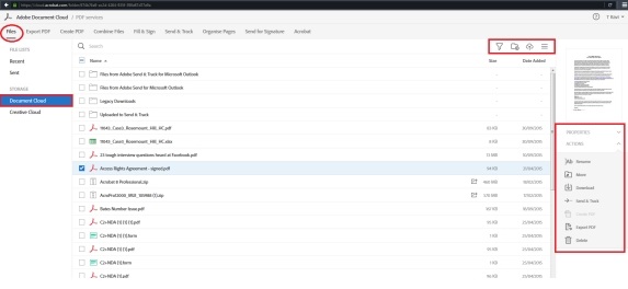 Manage And Work With Files In Adobe Document Cloud