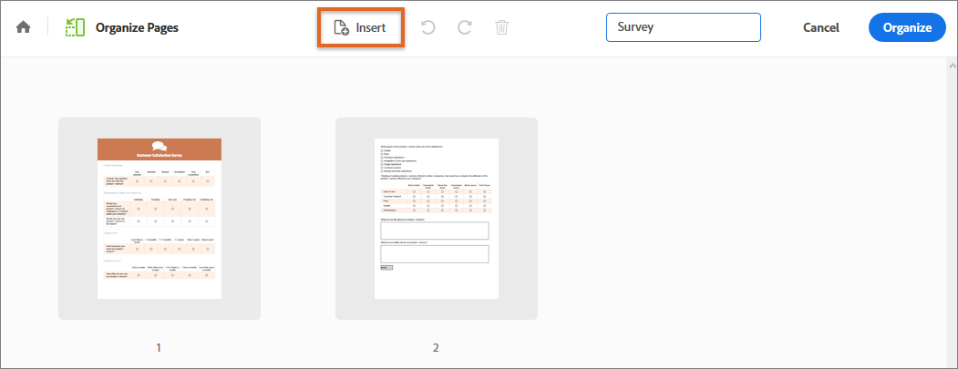 How to rotate, move, delete or renumber pages in a pdf online | Adobe ...